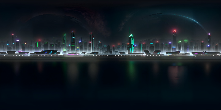 Meta Quest 3 Custom Home Skybox: VR360 night cityscape, mast